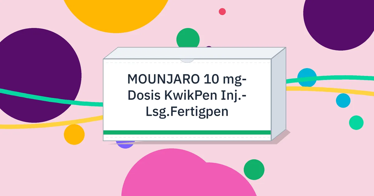 Symbolbild: Packung mit der Aufschrift MOUNJARO 10 mg-Dosis KwikPen Inj.-Lsg.Fertigpen (PZN 18241187) – Verfügbarkeit und Bezug in Apotheken in Frankfurt am Main