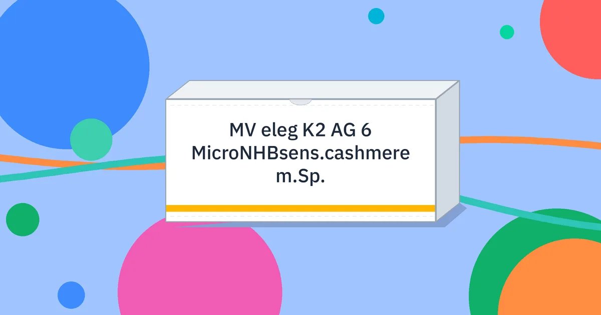 Symbolbild: Packung mit der Aufschrift MV eleg K2 AG 6 MicroNHBsens.cashmere m.Sp. (PZN 15723508) – Verfügbarkeit und Bezug in Apotheken in Frankfurt am Main