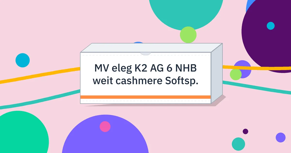 Symbolbild: Packung mit der Aufschrift MV eleg K2 AG 6 NHB weit cashmere Softsp. (PZN 15728405) – Verfügbarkeit und Bezug in Apotheken in Frankfurt am Main