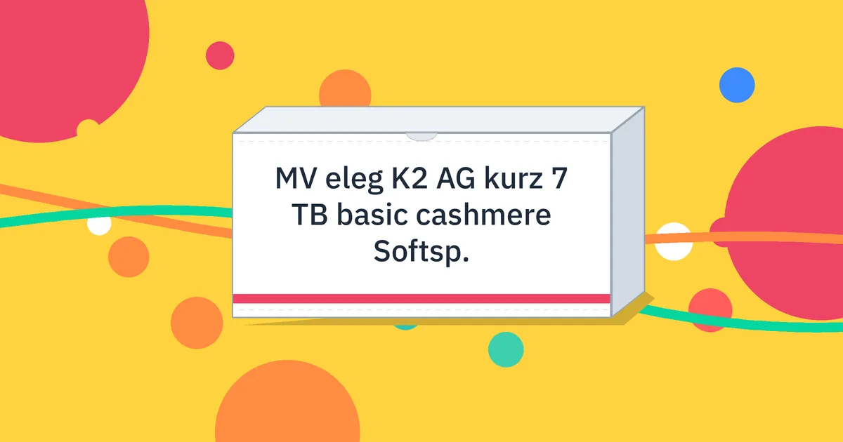 Symbolbild: Packung mit der Aufschrift MV eleg K2 AG kurz 7 TB basic cashmere Softsp. (PZN 14676907) – Verfügbarkeit und Bezug in Apotheken in Frankfurt am Main