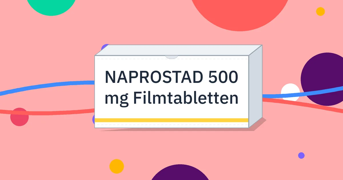 Symbolbild: Packung mit der Aufschrift NAPROSTAD 500 mg Filmtabletten (PZN 14053508) – Verfügbarkeit und Bezug in Apotheken in Frankfurt am Main