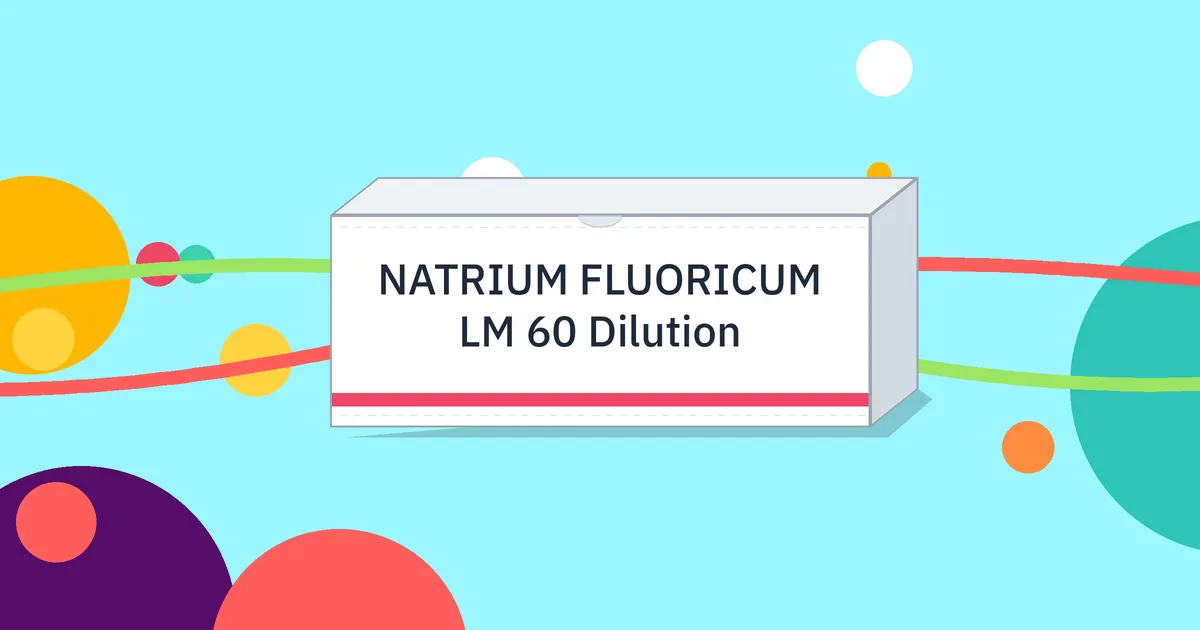 Symbolbild: Packung mit der Aufschrift NATRIUM FLUORICUM LM 60 Dilution (PZN 12962744) – Verfügbarkeit und Bezug in Apotheken in Frankfurt am Main