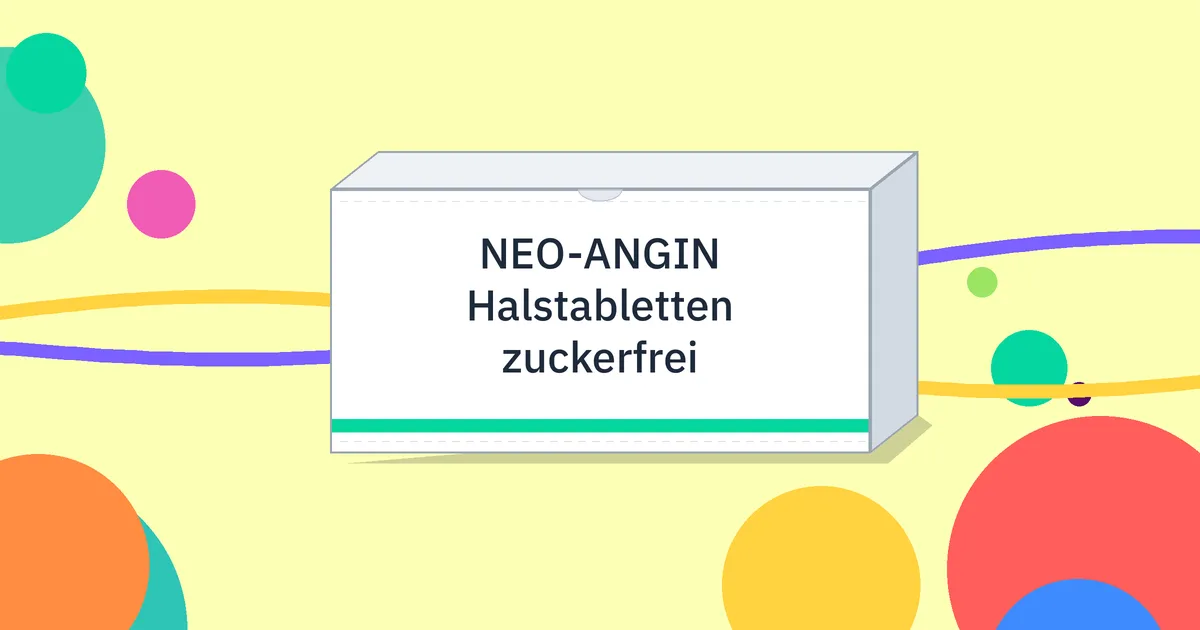 Symbolbild: Packung mit der Aufschrift NEO-ANGIN Halstabletten zuckerfrei (PZN 00826616) – Verfügbarkeit und Bezug in Apotheken in Frankfurt am Main