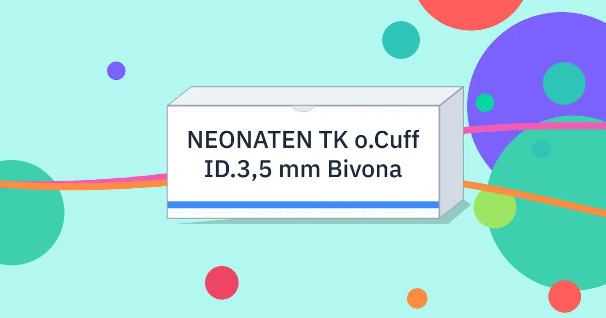 Symbolbild: Packung mit der Aufschrift NEONATEN TK o.Cuff ID.3,5 mm Bivona (PZN 02256293) – Verfügbarkeit und Bezug in Apotheken in Frankfurt am Main