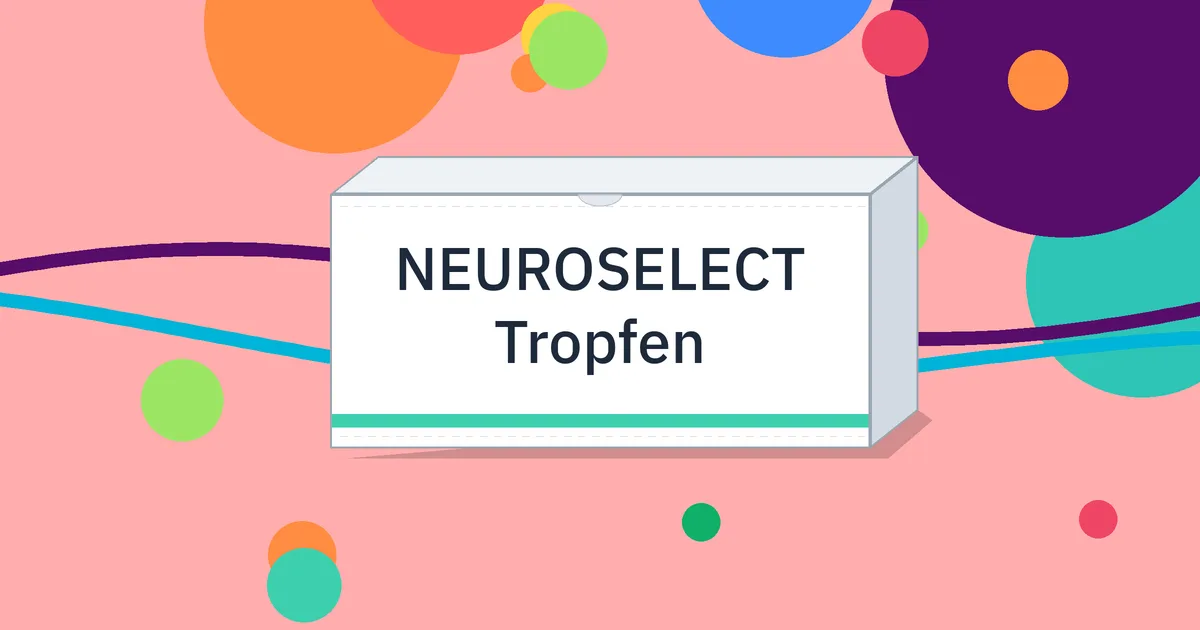 Symbolbild: Packung mit der Aufschrift NEUROSELECT Tropfen (PZN 00834857) – Verfügbarkeit und Bezug in Apotheken in Frankfurt am Main