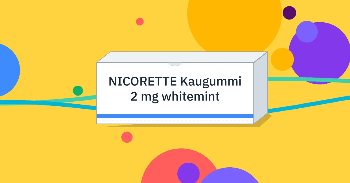 Symbolbild: Packung mit der Aufschrift NICORETTE Kaugummi 2 mg whitemint (PZN 14358774) – Verfügbarkeit und Bezug in Apotheken in Frankfurt am Main