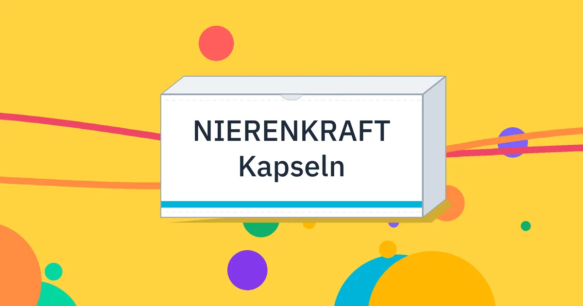 Symbolbild: Packung mit der Aufschrift NIERENKRAFT Kapseln (PZN 19752056) – Verfügbarkeit und Bezug in Apotheken in Frankfurt am Main