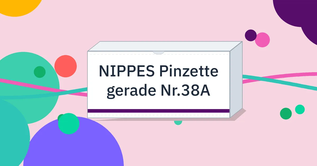 Symbolbild: Packung mit der Aufschrift NIPPES Pinzette gerade Nr.38A (PZN 07615443) – Verfügbarkeit und Bezug in Apotheken in Frankfurt am Main