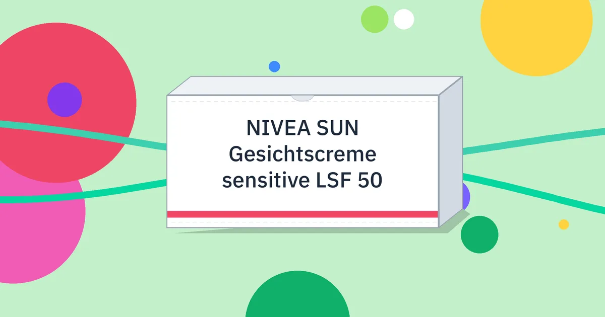 Symbolbild: Packung mit der Aufschrift NIVEA SUN Gesichtscreme sensitive LSF 50 (PZN 15460351) – Verfügbarkeit und Bezug in Apotheken in Frankfurt am Main