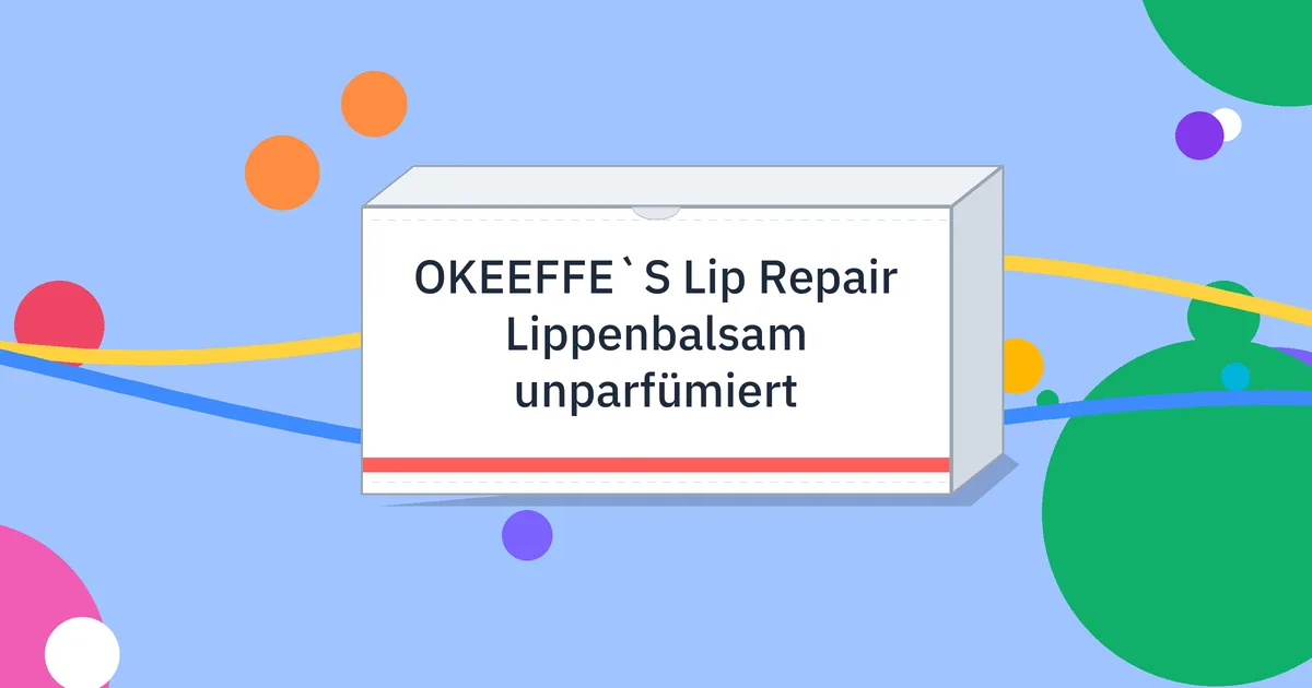 Symbolbild: Packung mit der Aufschrift OKEEFFE`S Lip Repair Lippenbalsam unparfümiert (PZN 15238167) – Verfügbarkeit und Bezug in Apotheken in Frankfurt am Main