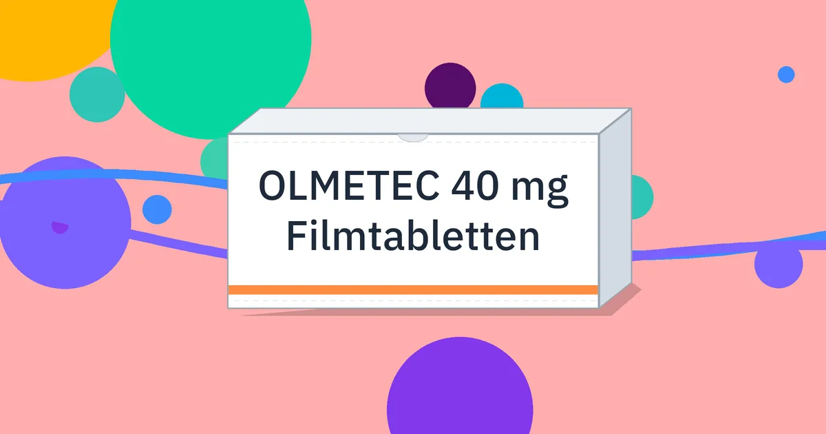Symbolbild: Packung mit der Aufschrift OLMETEC 40 mg Filmtabletten (PZN 00102491) – Verfügbarkeit und Bezug in Apotheken in Frankfurt am Main