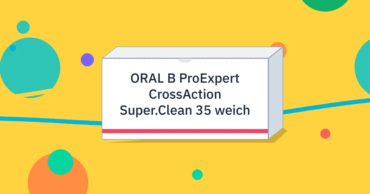 Symbolbild: Packung mit der Aufschrift ORAL B ProExpert CrossAction Super.Clean 35 weich (PZN 06474868) – Verfügbarkeit und Bezug in Apotheken in Frankfurt am Main