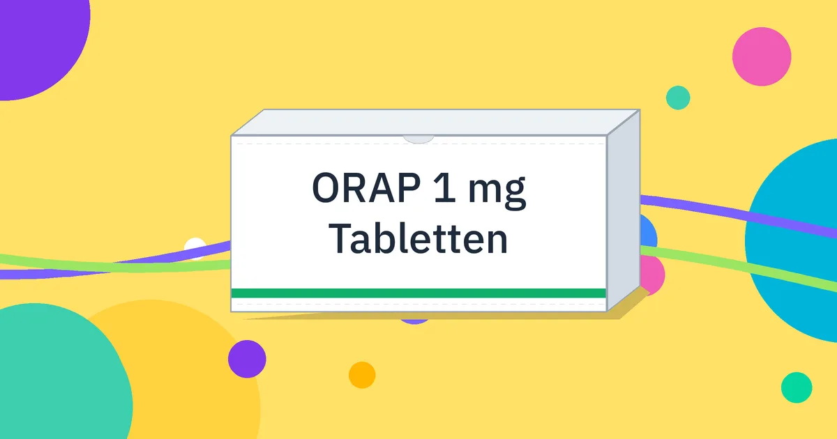 Symbolbild: Packung mit der Aufschrift ORAP 1 mg Tabletten (PZN 01431877) – Verfügbarkeit und Bezug in Apotheken in Frankfurt am Main