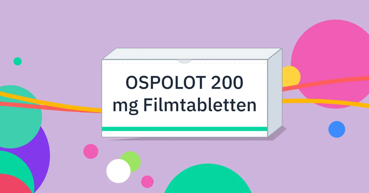 Symbolbild: Packung mit der Aufschrift OSPOLOT 200 mg Filmtabletten (PZN 12513302) – Verfügbarkeit und Bezug in Apotheken in Frankfurt am Main