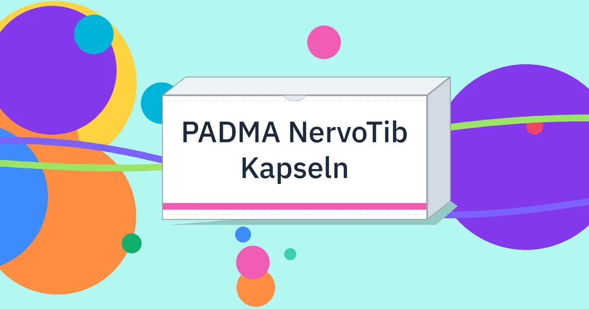 Symbolbild: Packung mit der Aufschrift PADMA NervoTib Kapseln (PZN 13162394) – Verfügbarkeit und Bezug in Apotheken in Frankfurt am Main