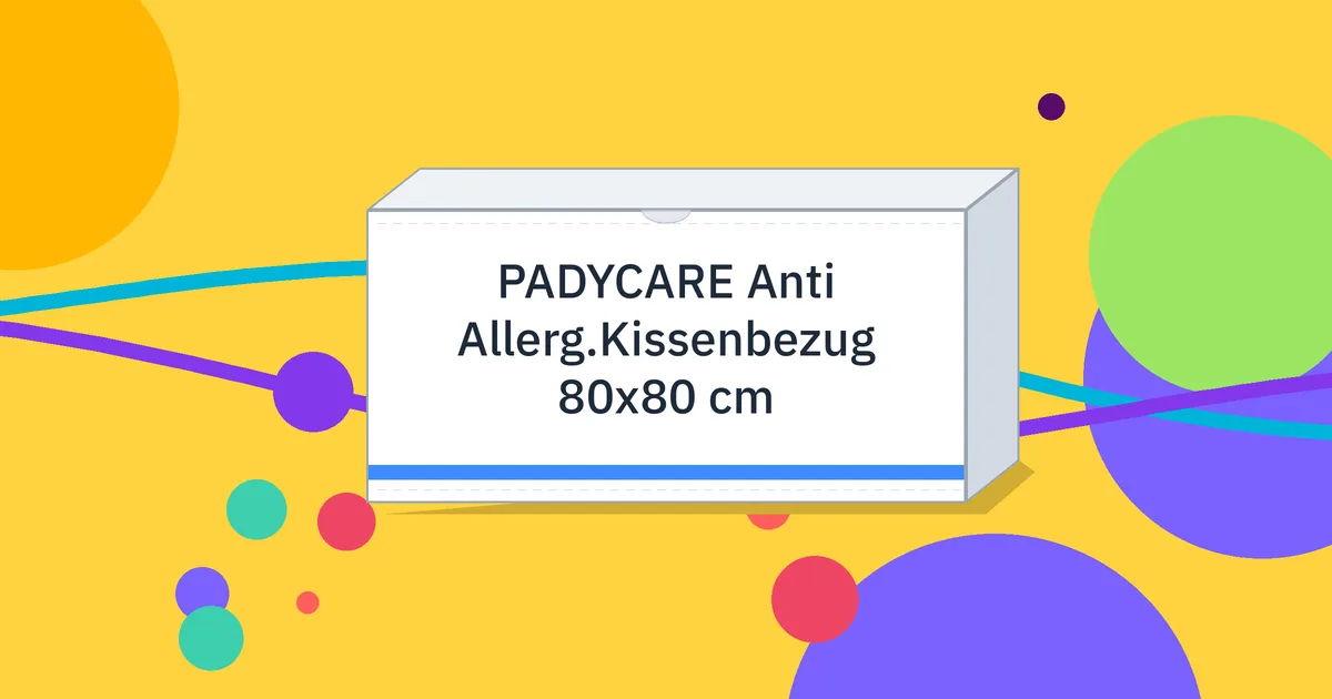 Symbolbild: Packung mit der Aufschrift PADYCARE Anti Allerg.Kissenbezug 80x80 cm (PZN 03511758) – Verfügbarkeit und Bezug in Apotheken in Frankfurt am Main
