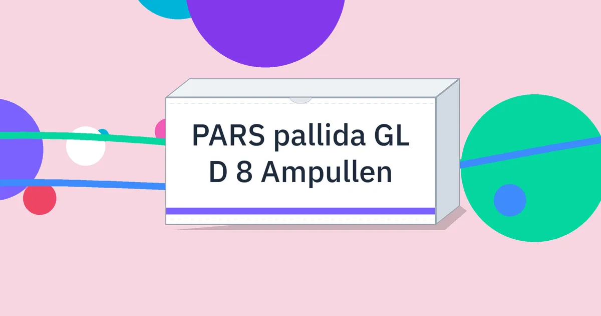 Symbolbild: Packung mit der Aufschrift PARS pallida GL D 8 Ampullen (PZN 04621940) – Verfügbarkeit und Bezug in Apotheken in Frankfurt am Main