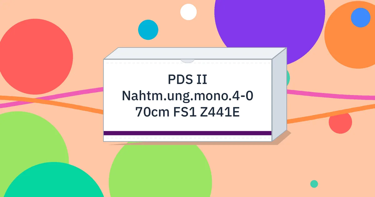 Symbolbild: Packung mit der Aufschrift PDS II Nahtm.ung.mono.4-0 70cm FS1 Z441E (PZN 16806403) – Verfügbarkeit und Bezug in Apotheken in Frankfurt am Main