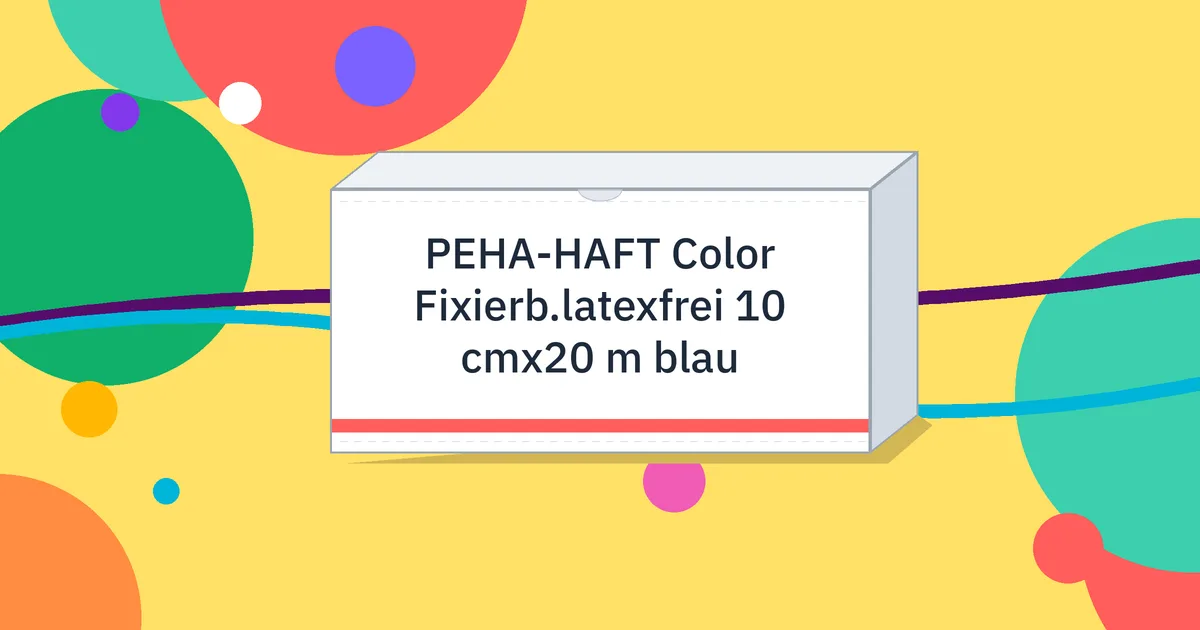 Symbolbild: Packung mit der Aufschrift PEHA-HAFT Color Fixierb.latexfrei 10 cmx20 m blau (PZN 08886552) – Verfügbarkeit und Bezug in Apotheken in Frankfurt am Main