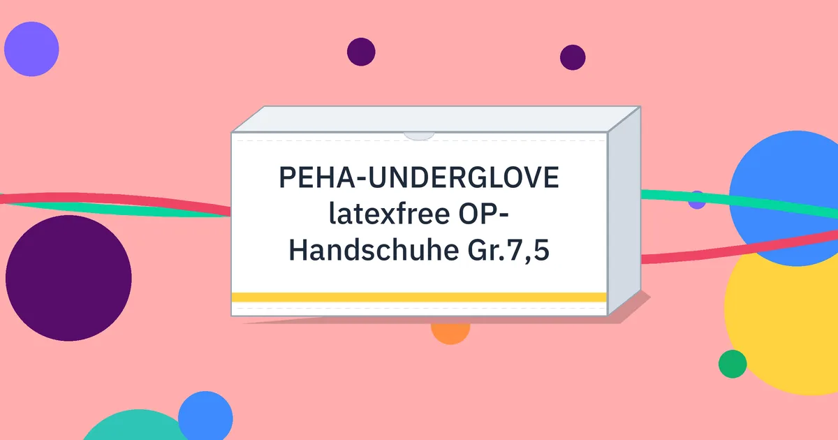 Symbolbild: Packung mit der Aufschrift PEHA-UNDERGLOVE latexfree OP-Handschuhe Gr.7,5 (PZN 10387773) – Verfügbarkeit und Bezug in Apotheken in Frankfurt am Main