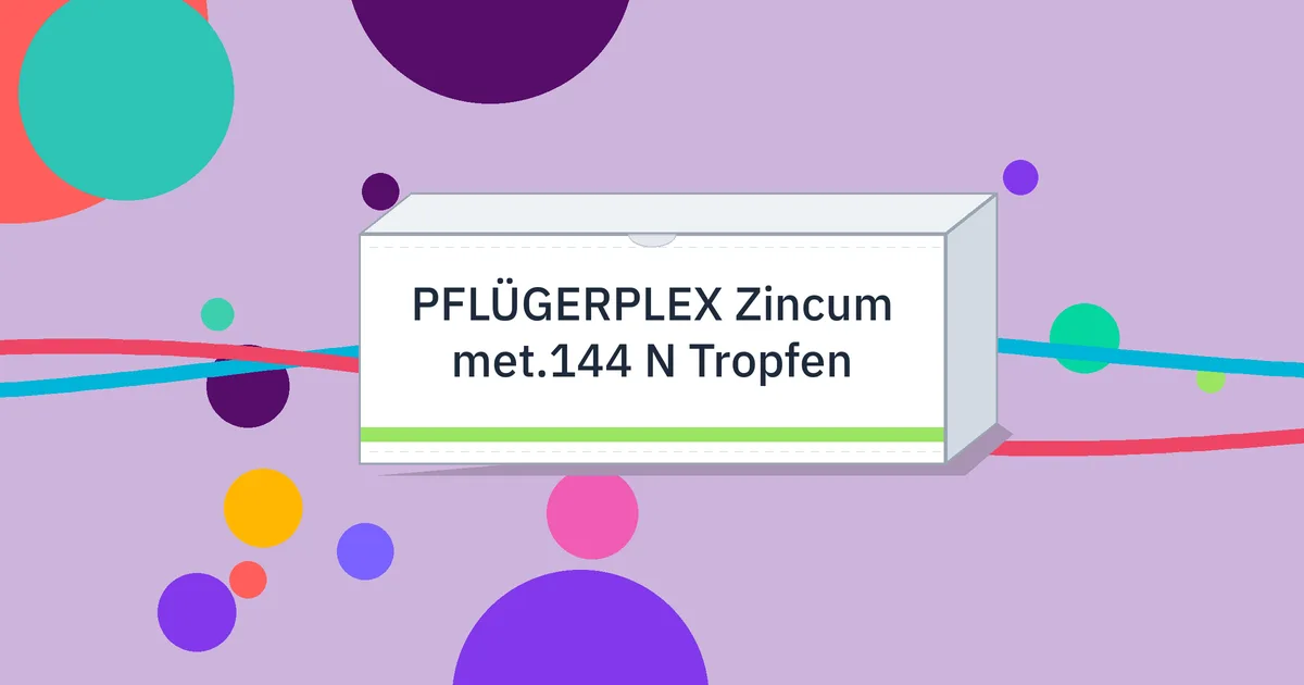 Symbolbild: Packung mit der Aufschrift PFLÜGERPLEX Zincum met.144 N Tropfen (PZN 01565595) – Verfügbarkeit und Bezug in Apotheken in Frankfurt am Main