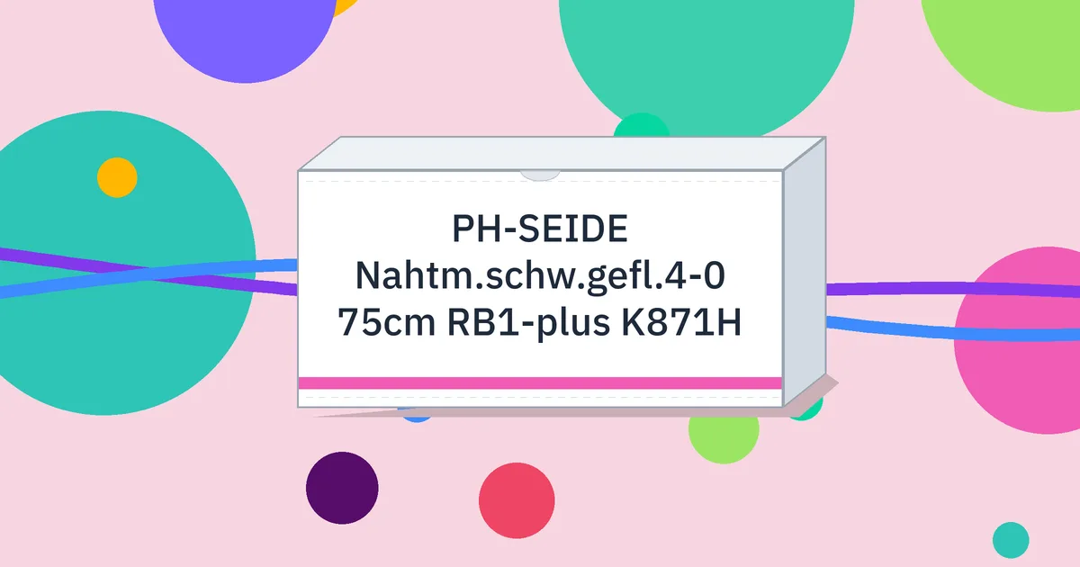 Symbolbild: Packung mit der Aufschrift PH-SEIDE Nahtm.schw.gefl.4-0 75cm RB1-plus K871H (PZN 16039151) – Verfügbarkeit und Bezug in Apotheken in Frankfurt am Main