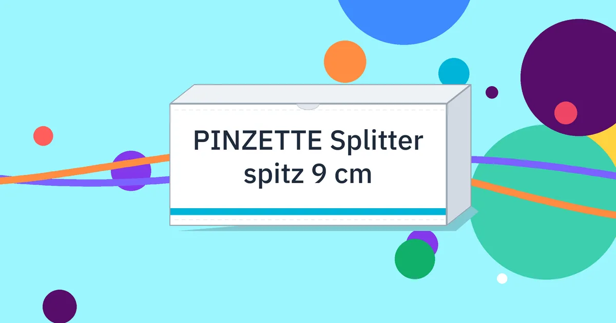 Symbolbild: Packung mit der Aufschrift PINZETTE Splitter spitz 9 cm (PZN 00061680) – Verfügbarkeit und Bezug in Apotheken in Frankfurt am Main