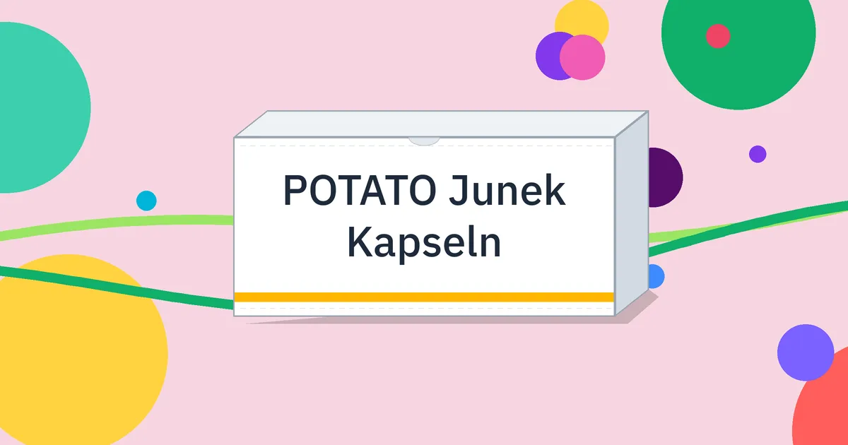 Symbolbild: Packung mit der Aufschrift POTATO Junek Kapseln (PZN 02581892) – Verfügbarkeit und Bezug in Apotheken in Frankfurt am Main