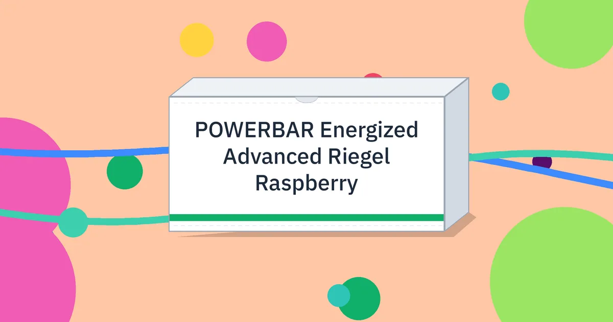 Symbolbild: Packung mit der Aufschrift POWERBAR Energized Advanced Riegel Raspberry (PZN 18821105) – Verfügbarkeit und Bezug in Apotheken in Frankfurt am Main
