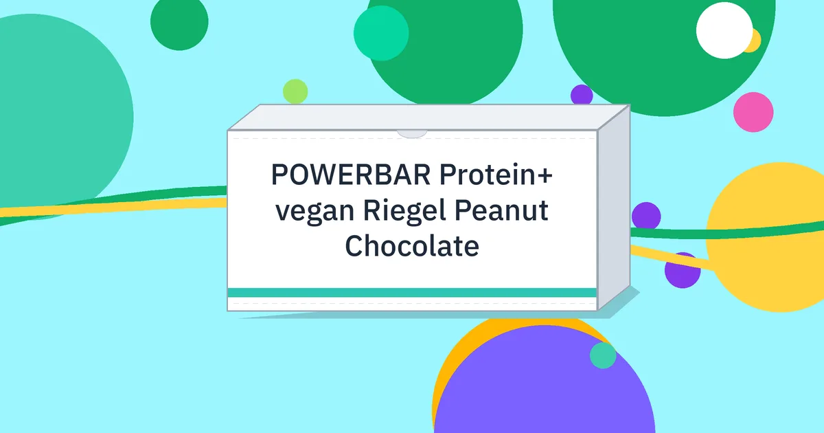 Symbolbild: Packung mit der Aufschrift POWERBAR Protein+ vegan Riegel Peanut Chocolate (PZN 18821200) – Verfügbarkeit und Bezug in Apotheken in Frankfurt am Main