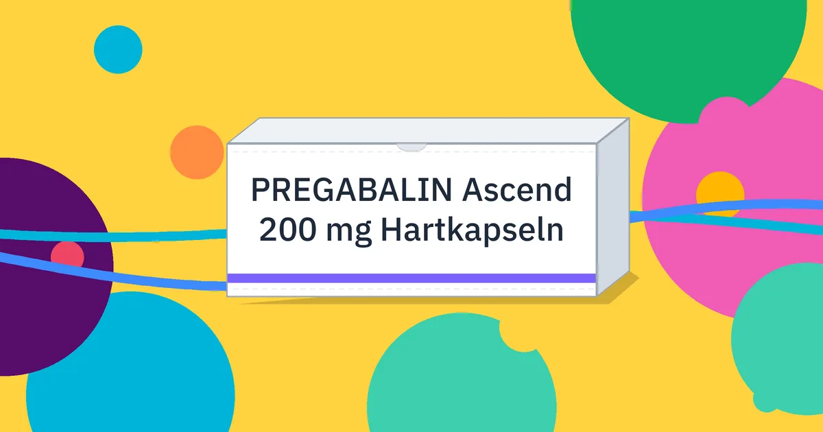Symbolbild: Packung mit der Aufschrift PREGABALIN Ascend 200 mg Hartkapseln (PZN 16042466) – Verfügbarkeit und Bezug in Apotheken in Frankfurt am Main