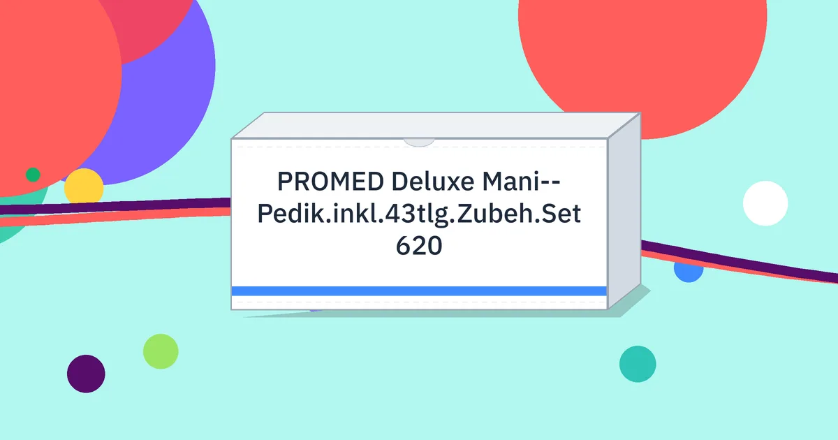 Symbolbild: Packung mit der Aufschrift PROMED Deluxe Mani--Pedik.inkl.43tlg.Zubeh.Set 620 (PZN 11770095) – Verfügbarkeit und Bezug in Apotheken in Frankfurt am Main