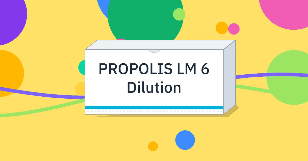 Symbolbild: Packung mit der Aufschrift PROPOLIS LM 6 Dilution (PZN 06921681) – Verfügbarkeit und Bezug in Apotheken in Frankfurt am Main