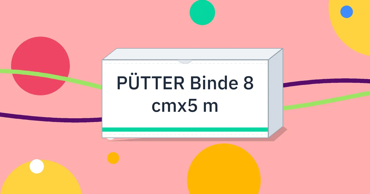 Symbolbild: Packung mit der Aufschrift PÜTTER Binde 8 cmx5 m (PZN 20892182) – Verfügbarkeit und Bezug in Apotheken in Frankfurt am Main
