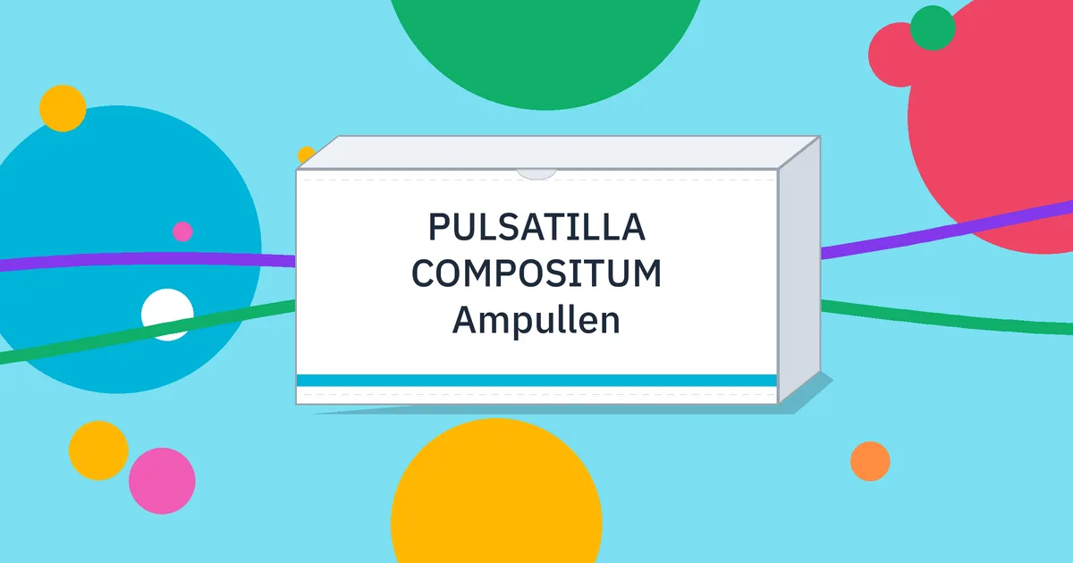 Symbolbild: Packung mit der Aufschrift PULSATILLA COMPOSITUM Ampullen (PZN 04313865) – Verfügbarkeit und Bezug in Apotheken in Frankfurt am Main