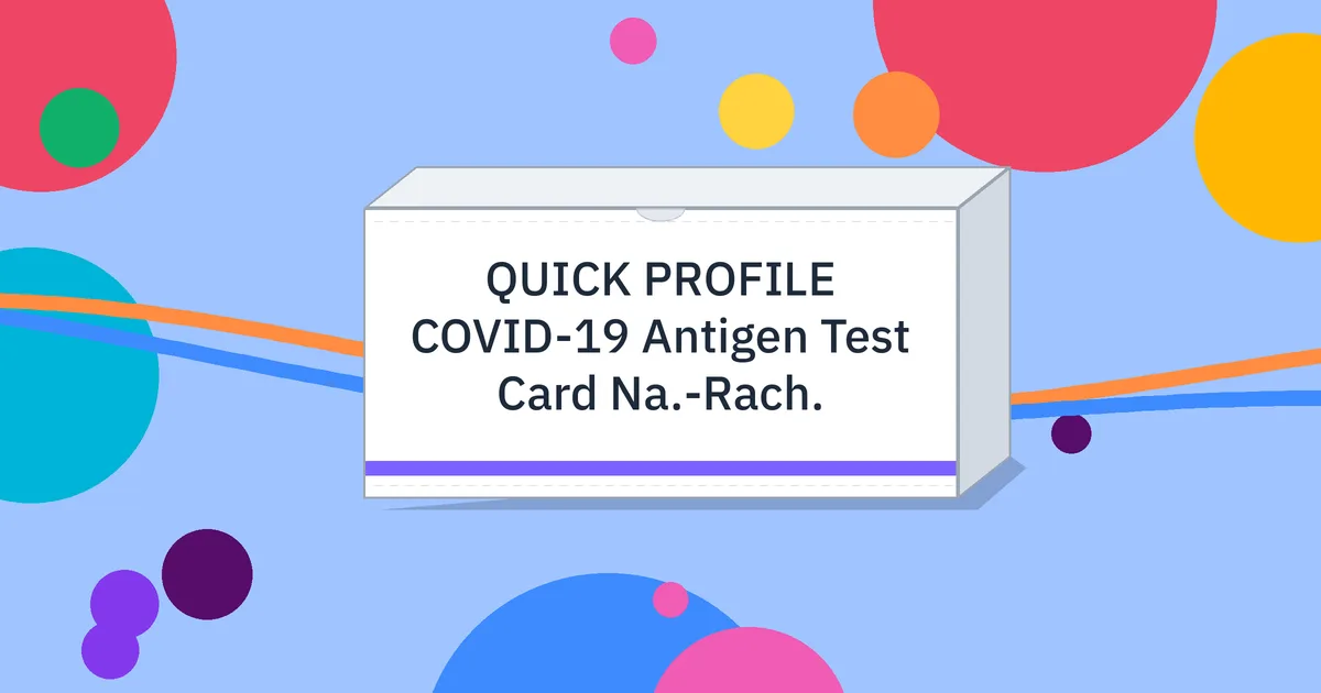 Symbolbild: Packung mit der Aufschrift QUICK PROFILE COVID-19 Antigen Test Card Na.-Rach. (PZN 17411374) – Verfügbarkeit und Bezug in Apotheken in Frankfurt am Main