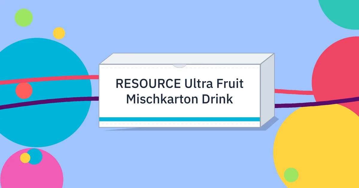 Symbolbild: Packung mit der Aufschrift RESOURCE Ultra Fruit Mischkarton Drink (PZN 17611819) – Verfügbarkeit und Bezug in Apotheken in Frankfurt am Main
