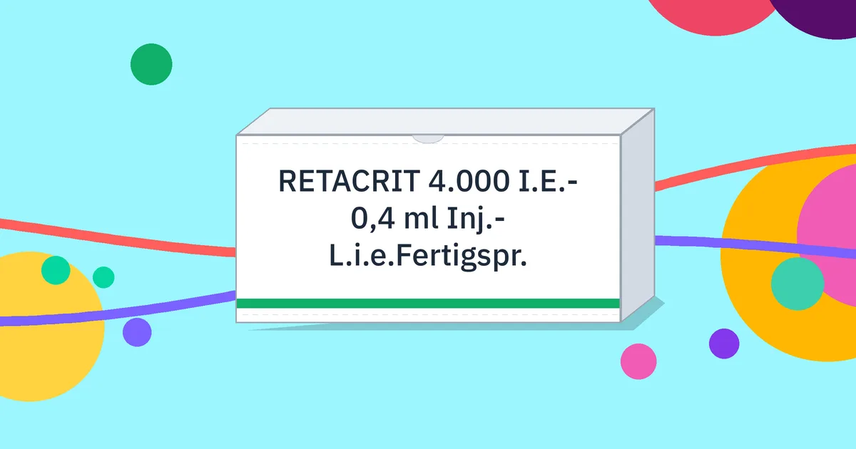 Symbolbild: Packung mit der Aufschrift RETACRIT 4.000 I.E.-0,4 ml Inj.-L.i.e.Fertigspr. (PZN 17528774) – Verfügbarkeit und Bezug in Apotheken in Frankfurt am Main