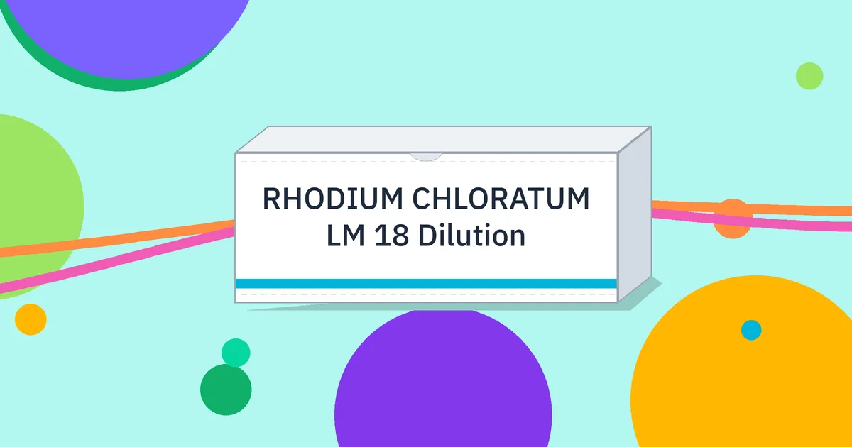 Symbolbild: Packung mit der Aufschrift RHODIUM CHLORATUM LM 18 Dilution (PZN 13050005) – Verfügbarkeit und Bezug in Apotheken in Frankfurt am Main