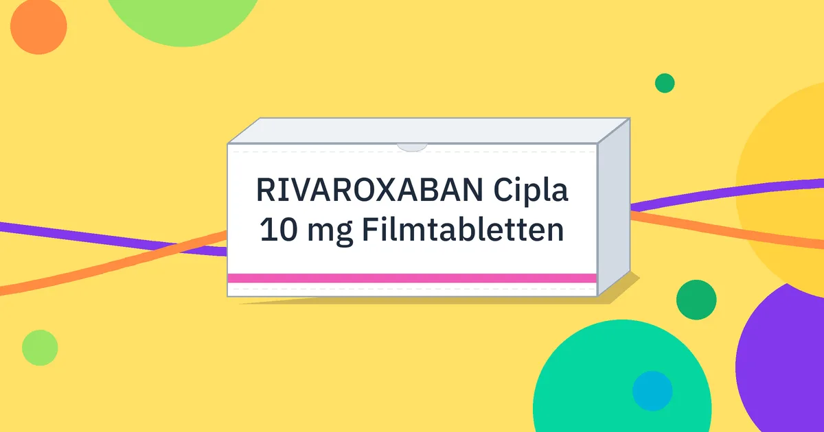 Symbolbild: Packung mit der Aufschrift RIVAROXABAN Cipla 10 mg Filmtabletten (PZN 20019987) – Verfügbarkeit und Bezug in Apotheken in Frankfurt am Main