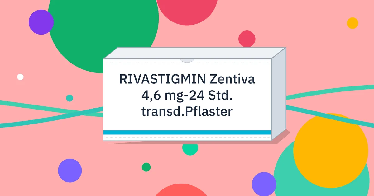 Symbolbild: Packung mit der Aufschrift RIVASTIGMIN Zentiva 4,6 mg-24 Std. transd.Pflaster (PZN 10041804) – Verfügbarkeit und Bezug in Apotheken in Frankfurt am Main