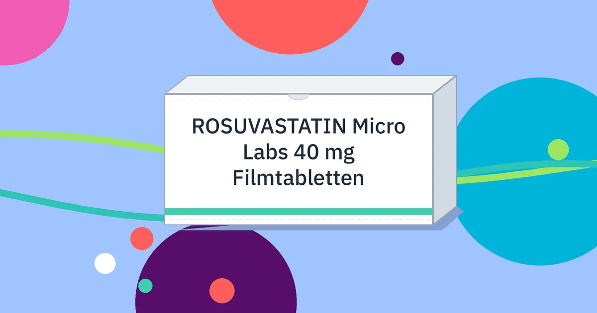 Symbolbild: Packung mit der Aufschrift ROSUVASTATIN Micro Labs 40 mg Filmtabletten (PZN 18152986) – Verfügbarkeit und Bezug in Apotheken in Frankfurt am Main
