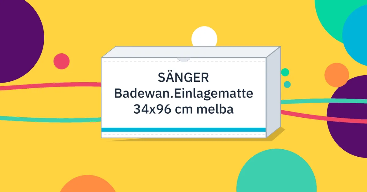 Symbolbild: Packung mit der Aufschrift SÄNGER Badewan.Einlagematte 34x96 cm melba (PZN 04115728) – Verfügbarkeit und Bezug in Apotheken in Frankfurt am Main
