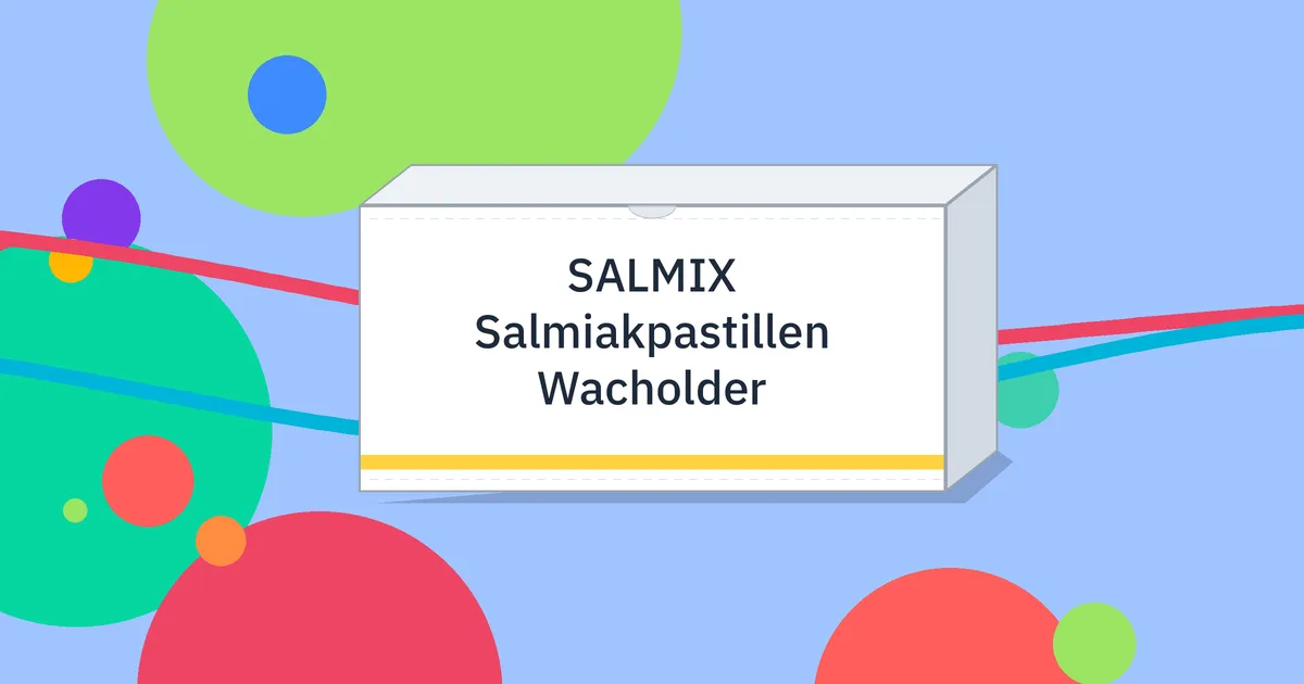 Symbolbild: Packung mit der Aufschrift SALMIX Salmiakpastillen Wacholder (PZN 20294156) – Verfügbarkeit und Bezug in Apotheken in Frankfurt am Main