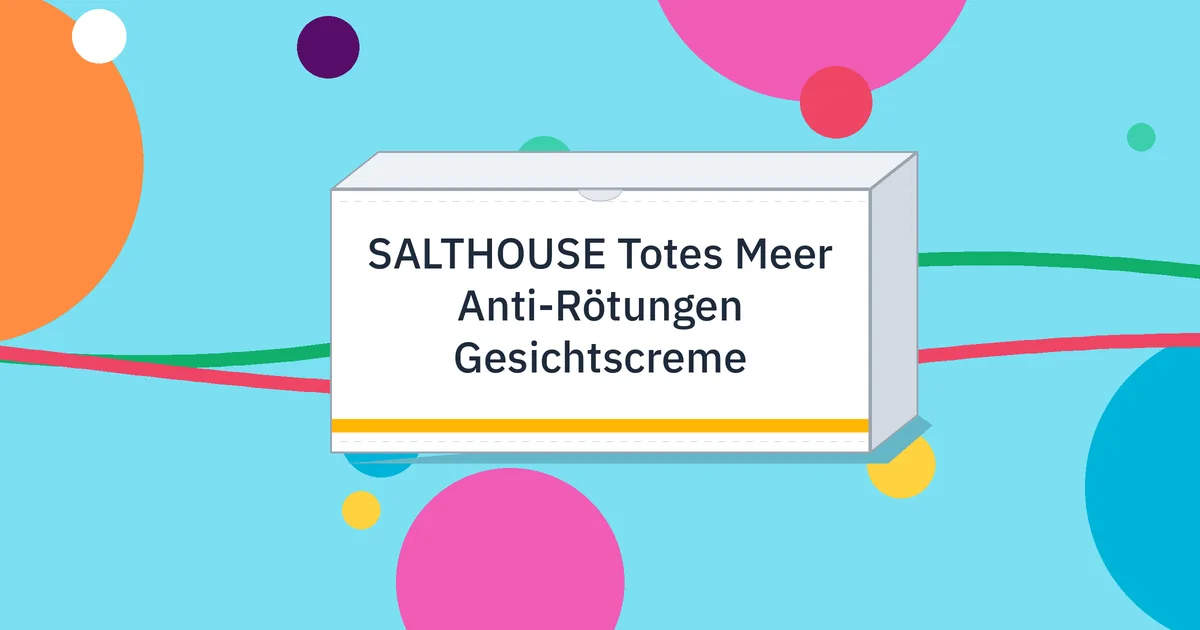 Symbolbild: Packung mit der Aufschrift SALTHOUSE Totes Meer Anti-Rötungen Gesichtscreme (PZN 20165737) – Verfügbarkeit und Bezug in Apotheken in Frankfurt am Main