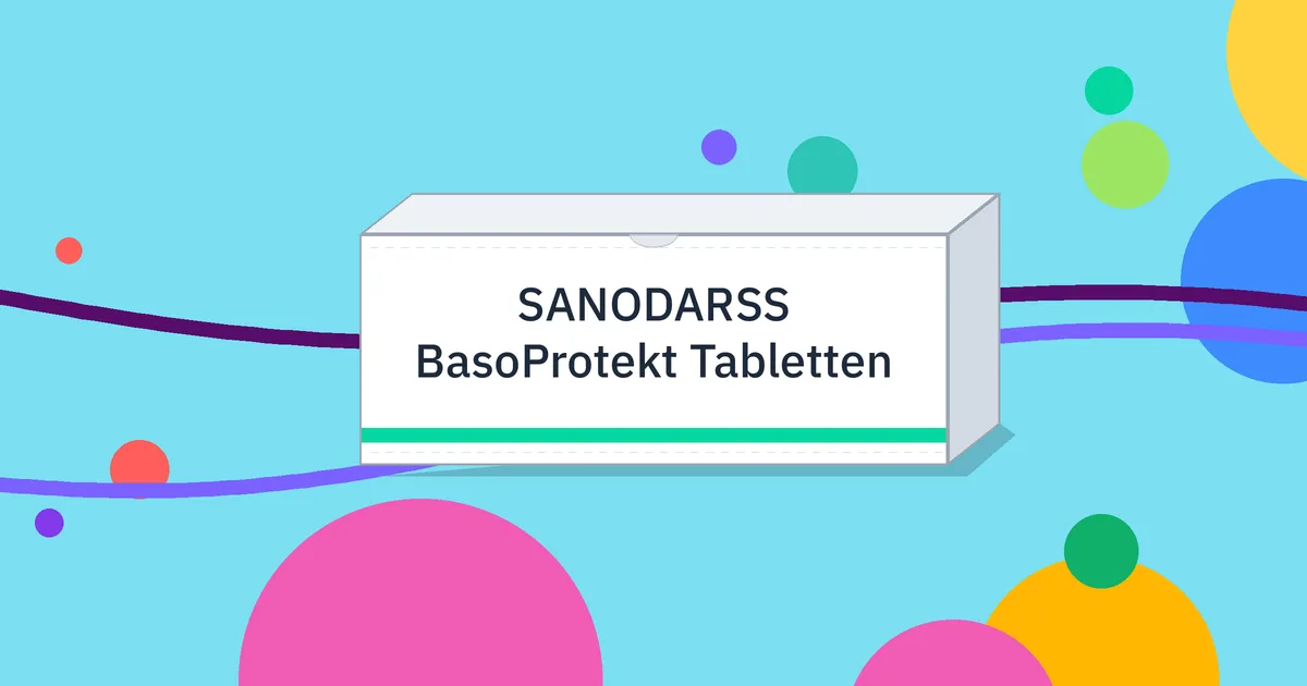Symbolbild: Packung mit der Aufschrift SANODARSS BasoProtekt Tabletten (PZN 17885787) – Verfügbarkeit und Bezug in Apotheken in Frankfurt am Main