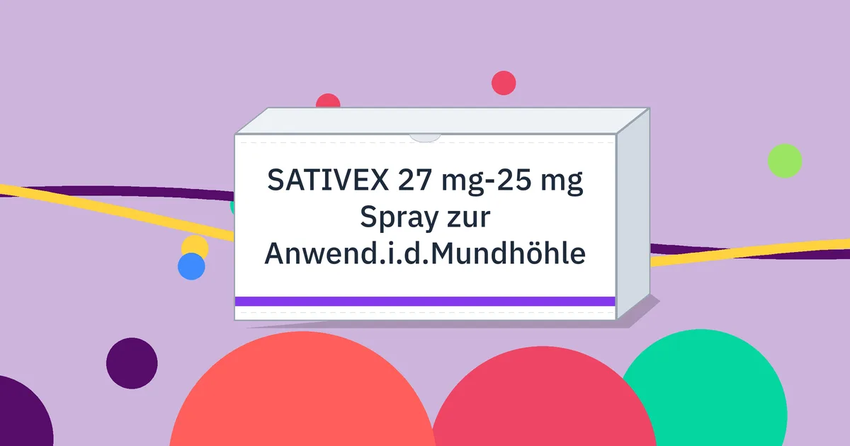Symbolbild: Packung mit der Aufschrift SATIVEX 27 mg-25 mg Spray zur Anwend.i.d.Mundhöhle (PZN 02258004) – Verfügbarkeit und Bezug in Apotheken in Frankfurt am Main