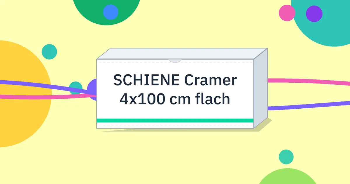 Symbolbild: Packung mit der Aufschrift SCHIENE Cramer 4x100 cm flach (PZN 01968502) – Verfügbarkeit und Bezug in Apotheken in Frankfurt am Main