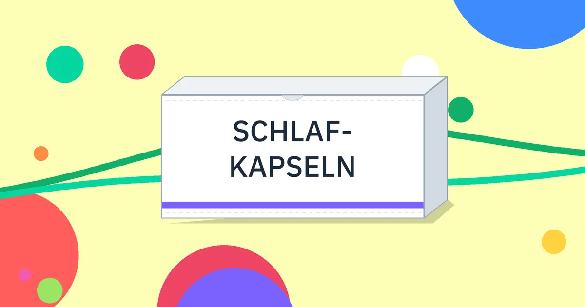 Symbolbild: Packung mit der Aufschrift SCHLAF-KAPSELN (PZN 19959633) – Verfügbarkeit und Bezug in Apotheken in Frankfurt am Main