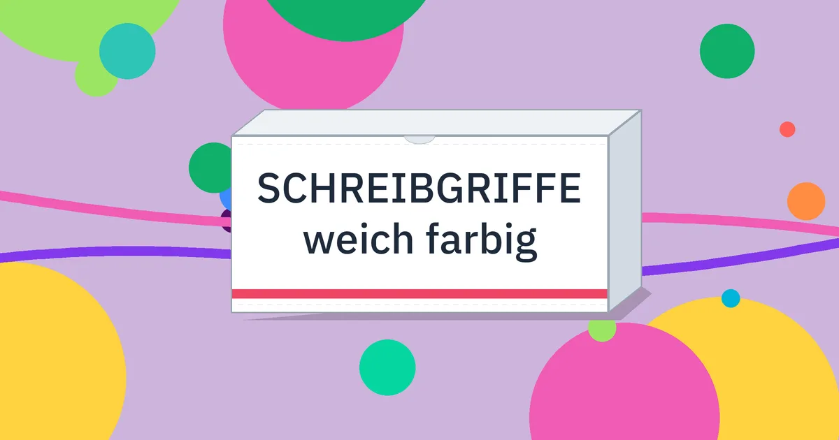 Symbolbild: Packung mit der Aufschrift SCHREIBGRIFFE weich farbig (PZN 08456509) – Verfügbarkeit und Bezug in Apotheken in Frankfurt am Main